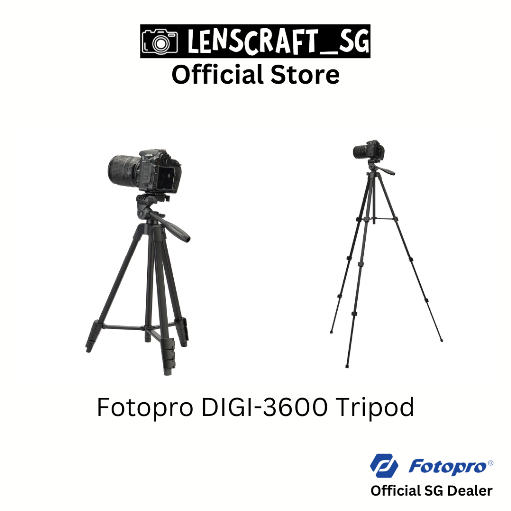 Fotopro DIGI-3600 Aluminum Light Weight Tripod Stand for Phone & Camera ...