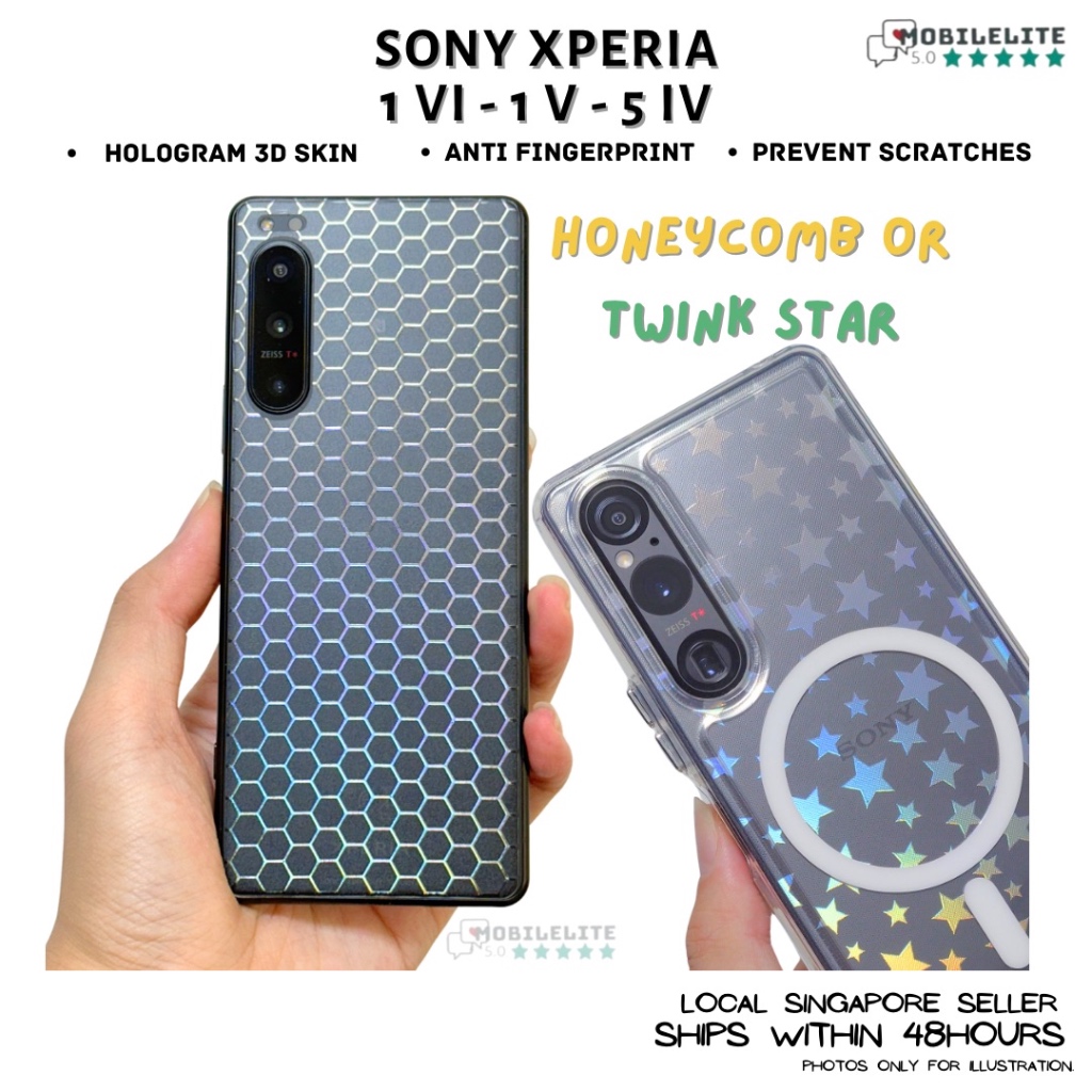 Sony Xperia 1 VI - 1 V - 5 IV Hologram 3D Back Matte Protector | Shopee ...