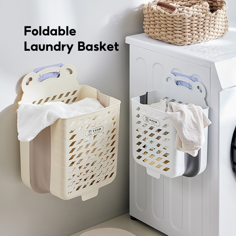 🇸🇬 Ready Stock Foldable Laundry Basket Space Saving Dirty Clothes ...