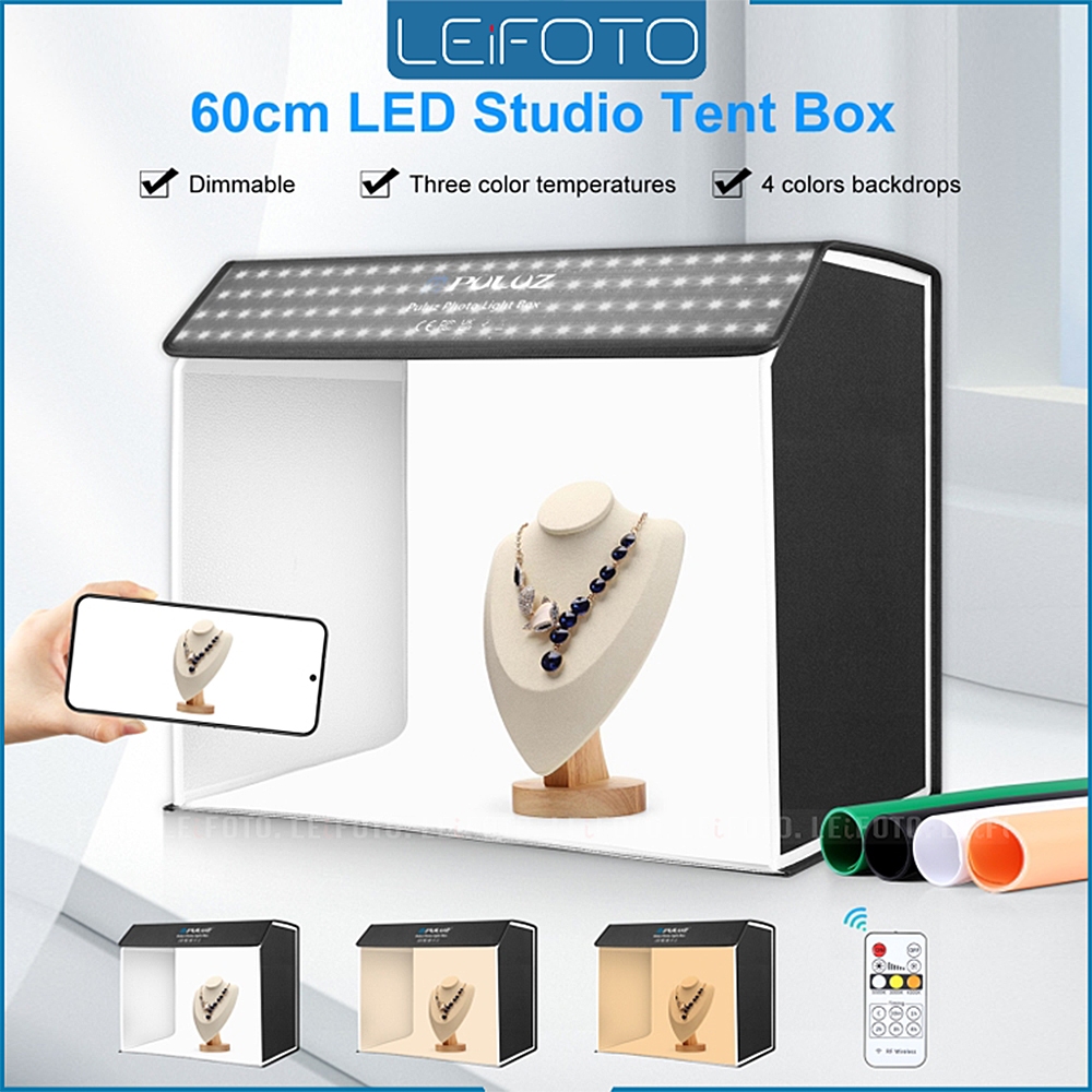 PULUZ Photo Studio Light Box Portable 60 x 40cm Cuboid Photography ...