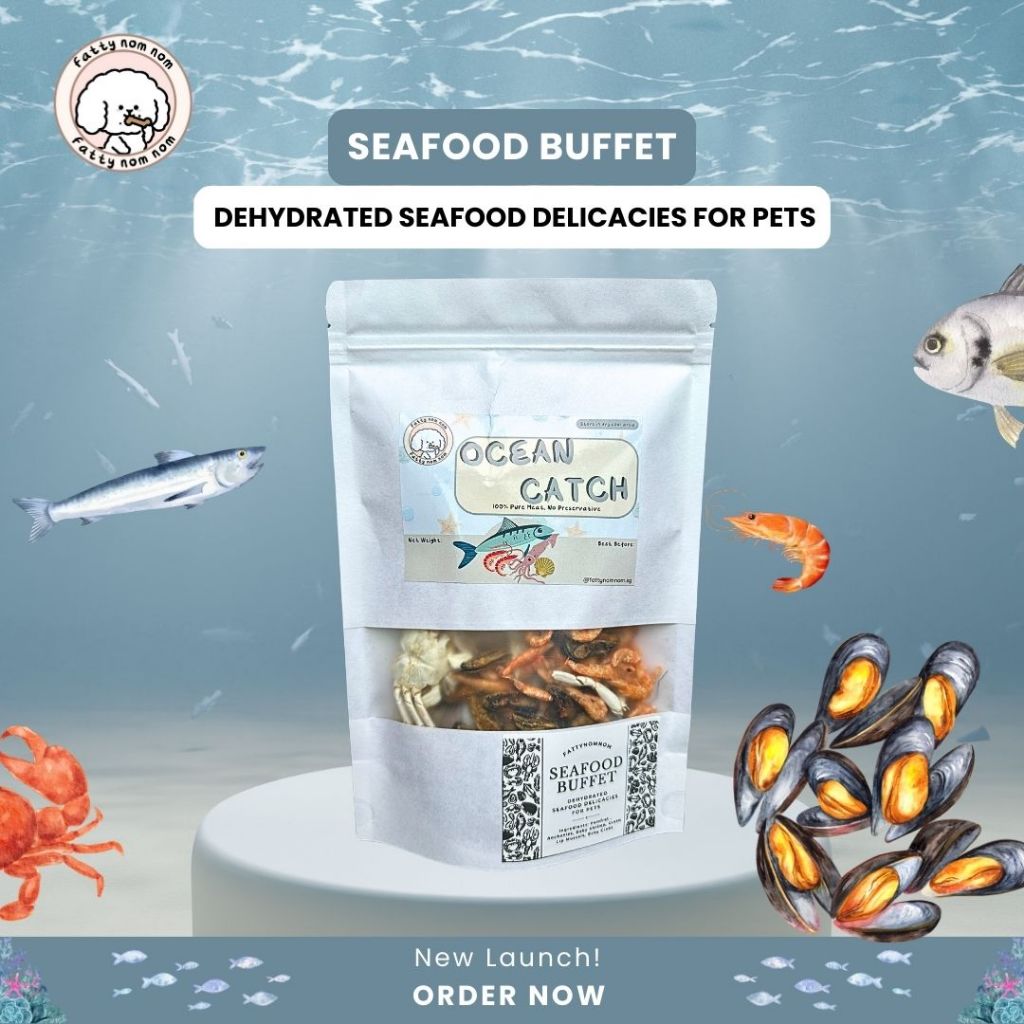 Seafood Buffet, Pomfret, Anchovies, Crab, Antarctic Krill, Green Lipped ...