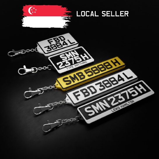 Customisable Licence Plate Keychains | Mini Licence Plate | Shopee ...