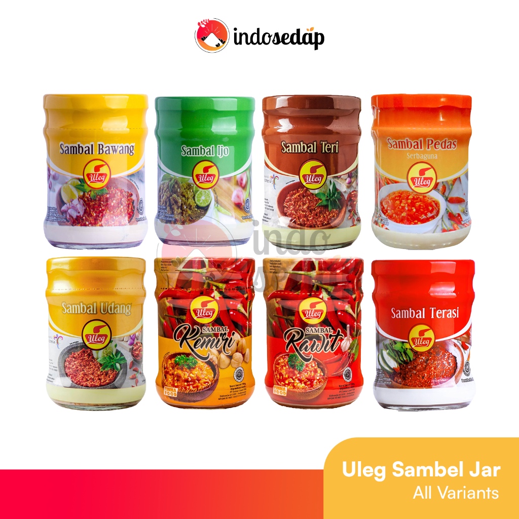 IndoSedap Uleg Sambal Jar Terasi / Ijo / Bawang / Pedas / Rawit ...