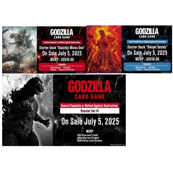 English Godzilla OFFICIAL CARD GAME Booster Vol.01 / Deck Vol.1 Minus ...