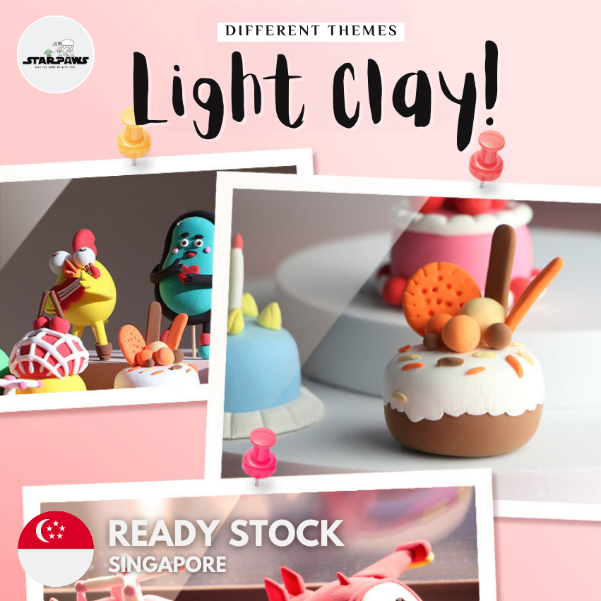 Premium Super Light Clay 12pcs/set || DIY Craft Art Kit Clay Toy ...