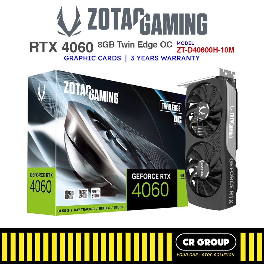 ZOTAC GAMING RTX 4060 TWIN EDGE OC 8GB GPU (3Yrs Warranty) | Shopee ...