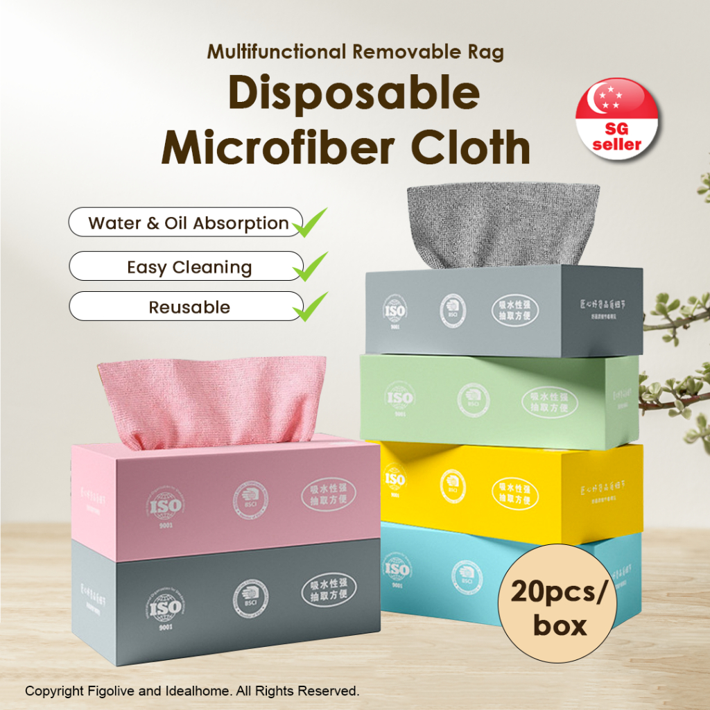 Premium 20pcs/box Microfiber Cloth Micro Fiber Kitchen Towel Wipes Soft ...