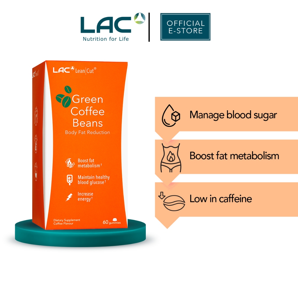 [LAC LEANCUT] Green Coffee Beans (60 gummies) | Shopee Singapore