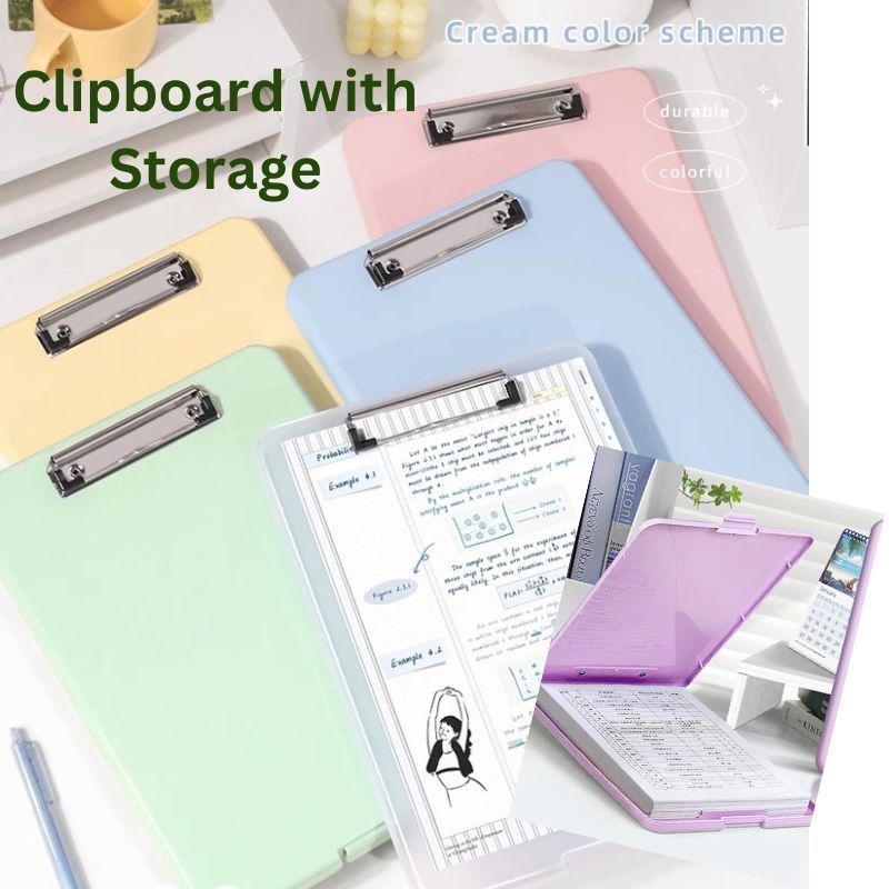 Plastic Clipboard with Storage, Clipboard Binder, School Stationary ...