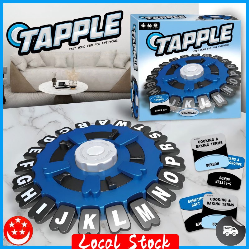 SG in Stock TAPPLE Word Game Fast-Paced Family Board Game Learning Game ...