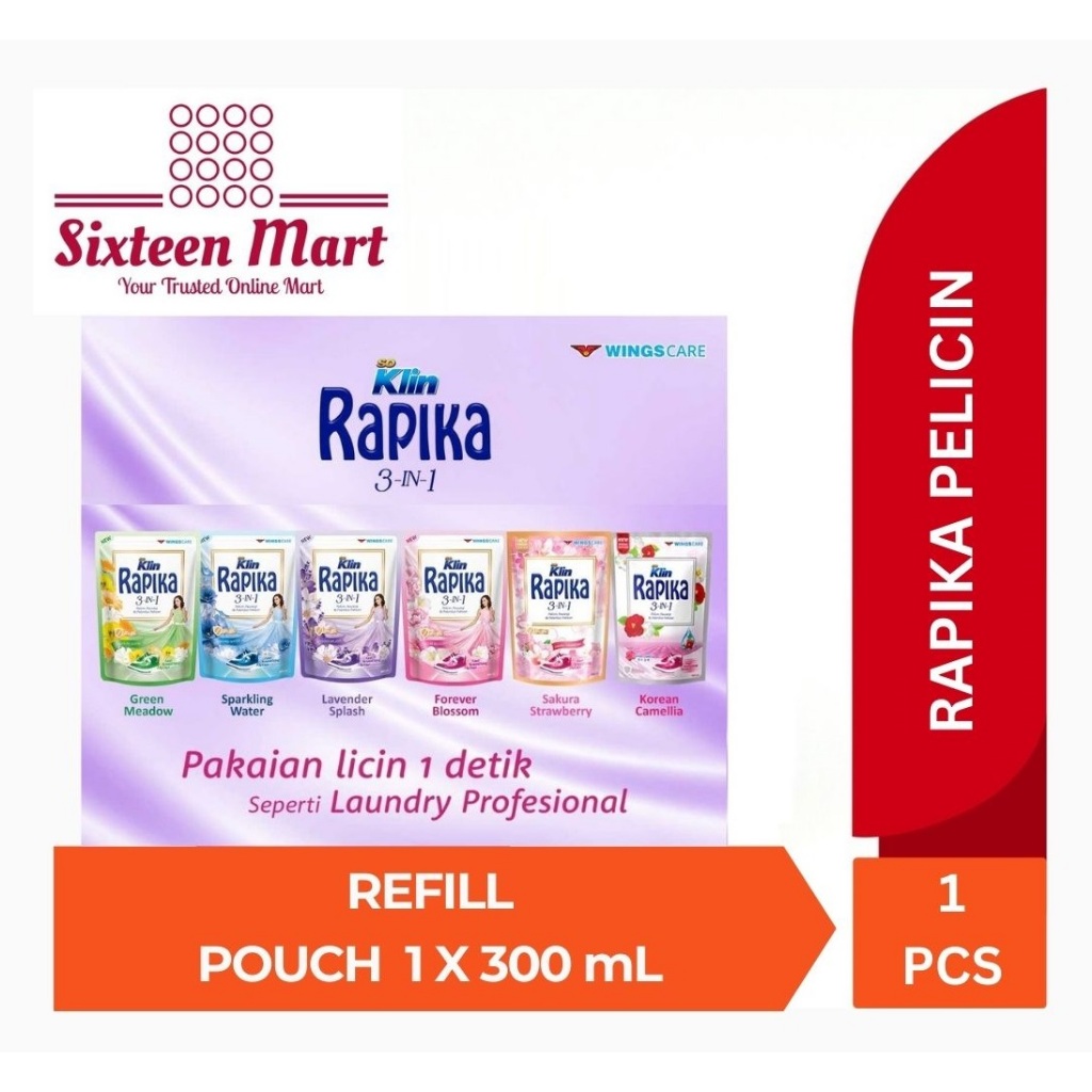 RAPIKA REFILL 1 Pouch - 3 in 1 -> Pelicin - Pewangi - Pelembut Pakaian ...
