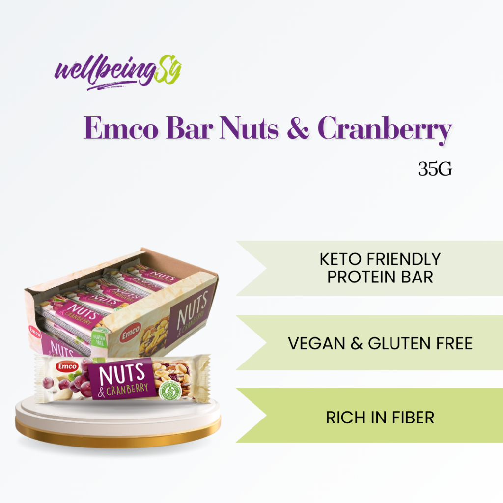 Emco Bar Nuts & Cranberry 35g Halal | Shopee Singapore