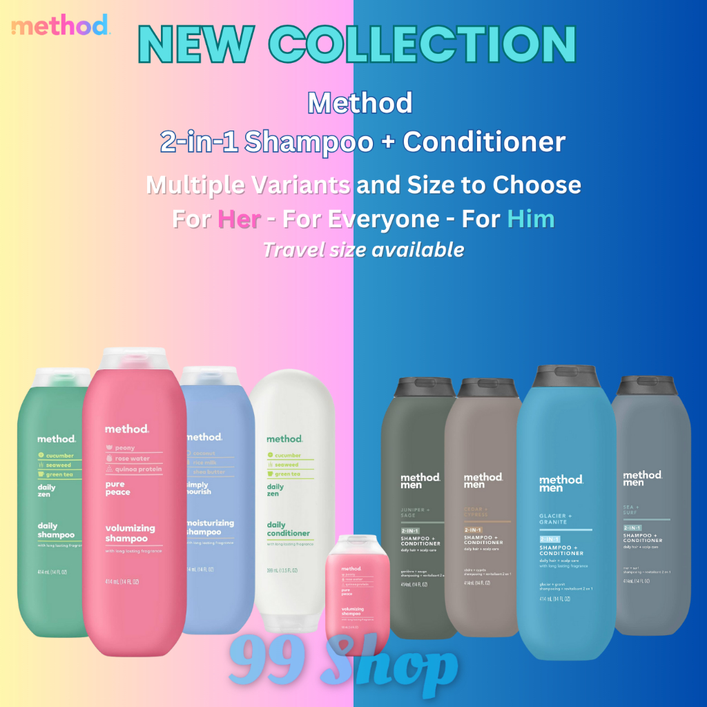 Method [JUST LAUNCHED] Men / Women 2-in1 Shampoo Conditioner (Plant ...