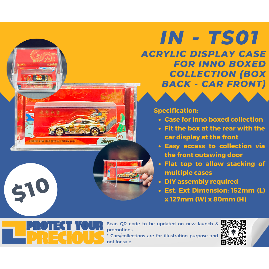 IN - TS01 Acrylic Display Case for Inno Boxed Collection (Box Back ...