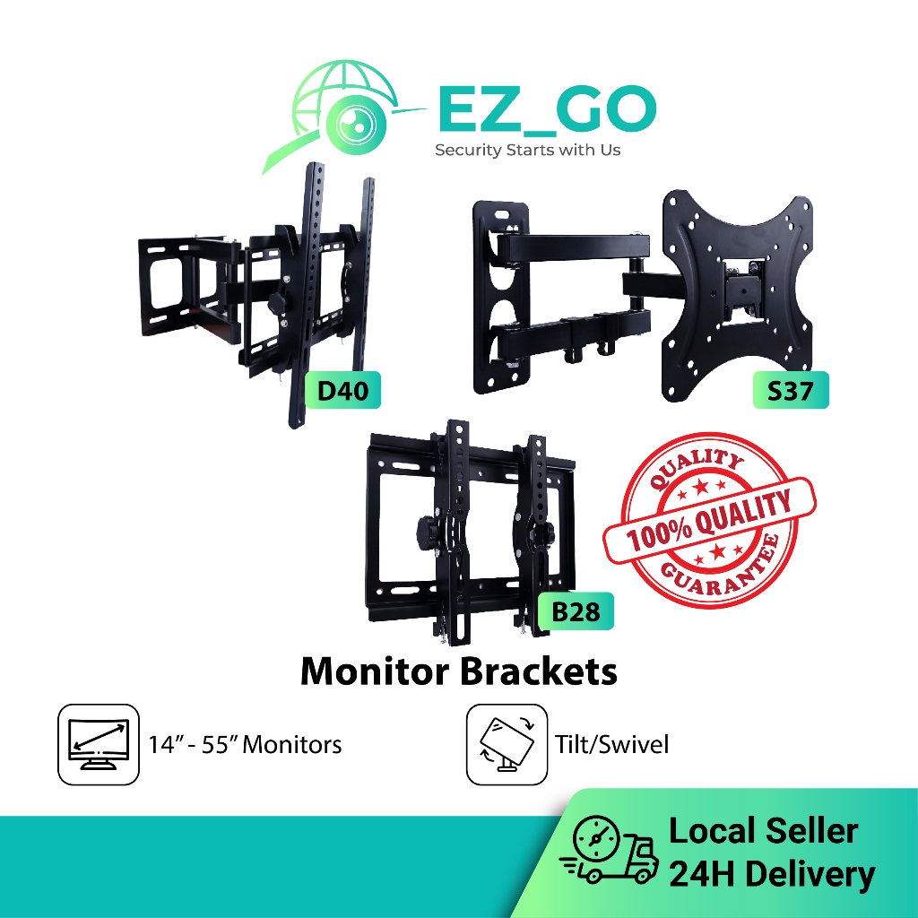 [SG SELLER] Full Motion/ Tilting Wall Bracket for 14"- 55" Monitor/ TV ...