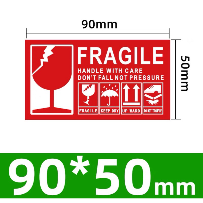 SG Ready Stock fast delivery 9*5cm Fragile Sticker Label Warning ...