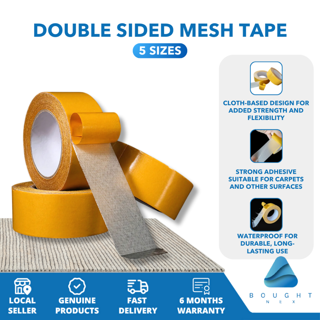 Double Sided Mesh Tape 10 Meter Cloth Based Tape High Viscosity ...
