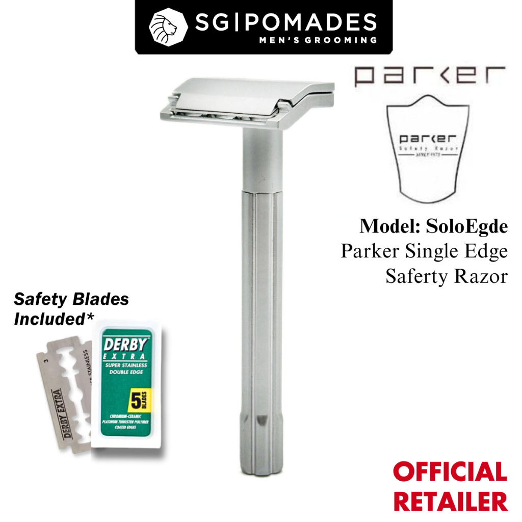 Parker SoloEdge - Two Piece Single Edge Safety Razors | Built in ...