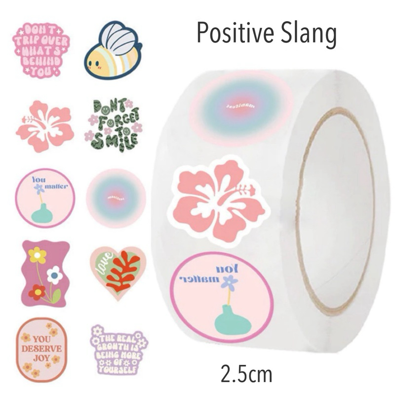 [SG STOCK] 2.5cm Positive English Slang Quotes Motivational Reward ...