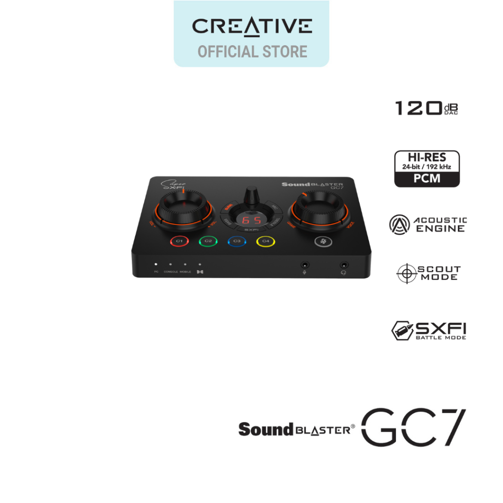 Creative Sound Blaster GC7 - Game Streaming USB DAC and Amp with ...