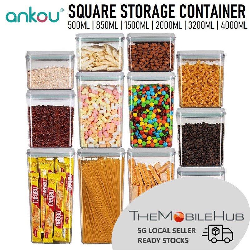 Ankou Storage Container Square Airtight Stackable Food Container ...