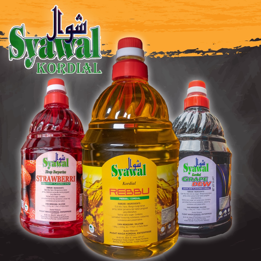 AIR KORDIAL SYAWAL 2 LITER PELBAGAI PERISA ( CORDIAL MUDAH , CEPAT ...