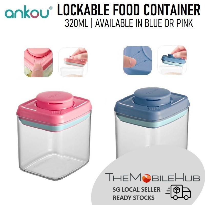 Ankou Lockable Food Storage Container Safety Airtight Clear Stackable ...