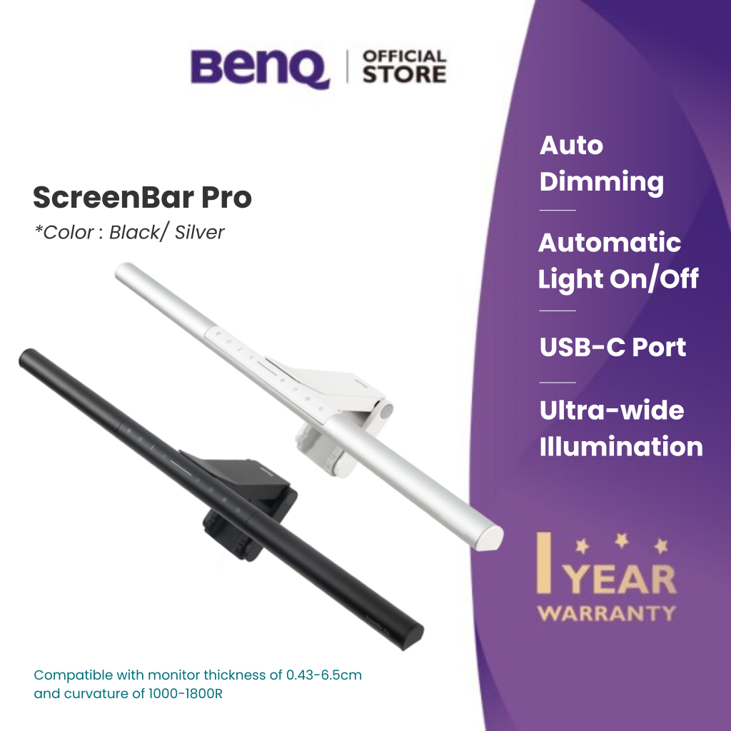 BenQ ScreenBar Pro｜Monitor Light ｜Bright and Ultrawide Illumination ...