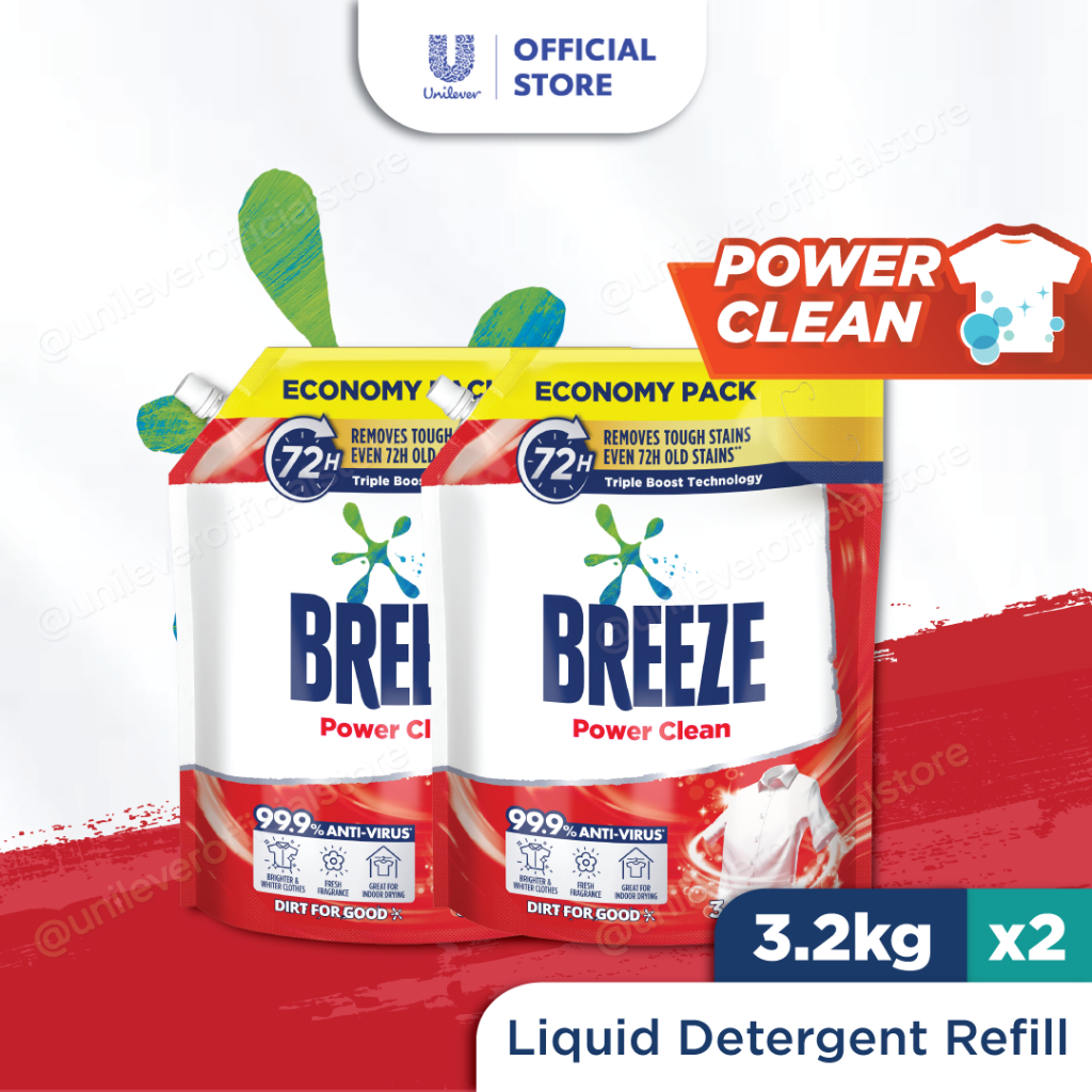[Bundle of 2] Breeze Liquid Detergent Refill 3.2kg | Shopee Singapore