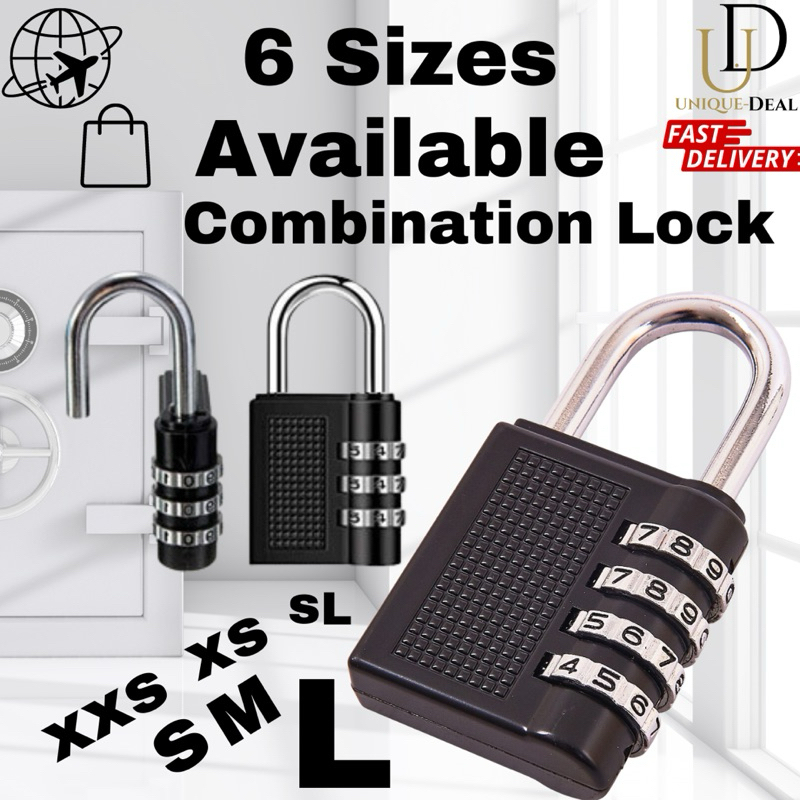 Resettable Combination Padlock Number Lock 3 or 4 digit Combi lock ...
