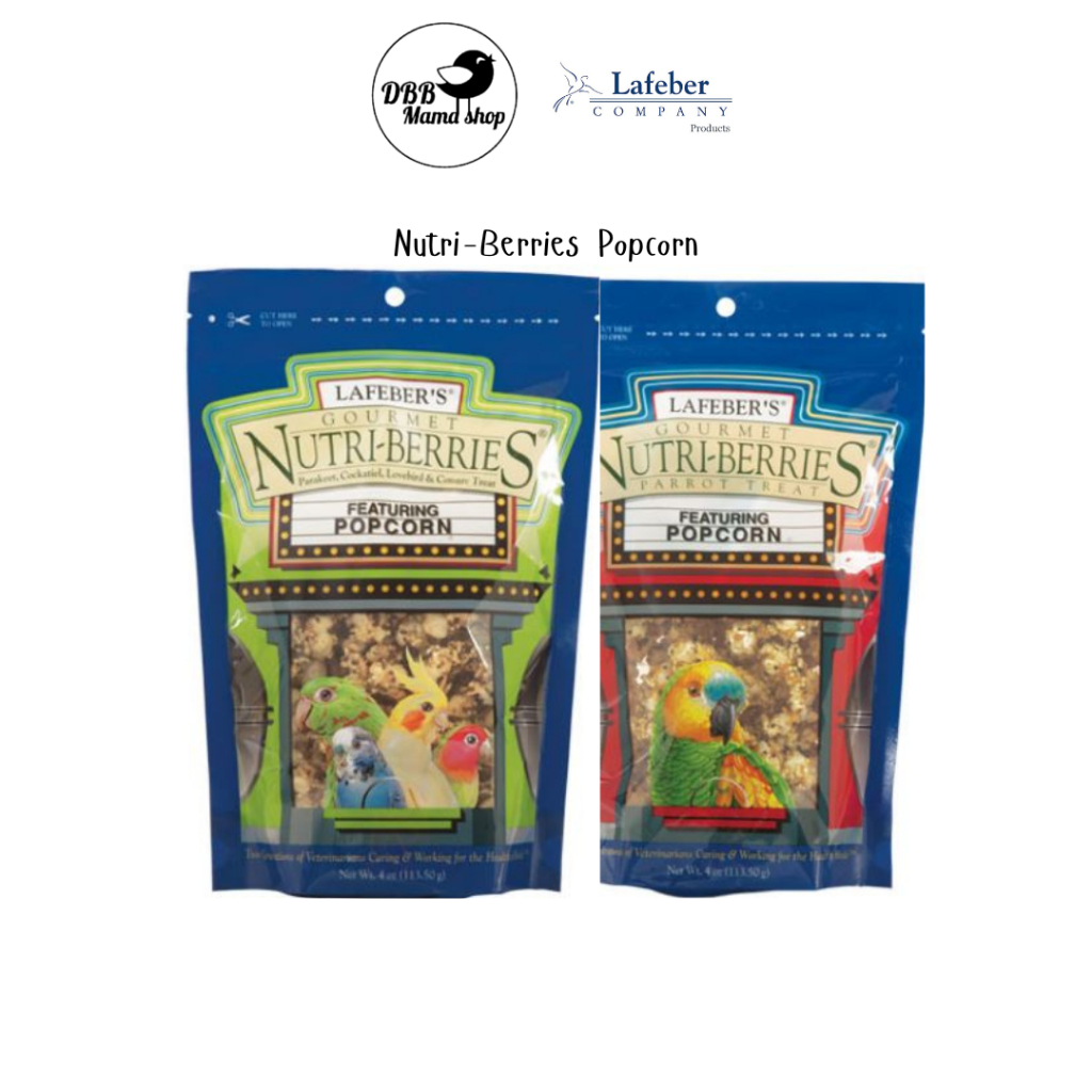 Lafeber Nutri-Berries Popcorn Treats 4oz Small Birds Parrots Bird Feed ...