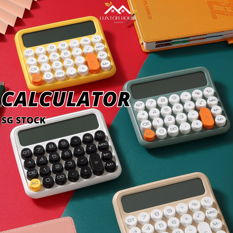 {SG} Calculator Cute 12 Digit Dopamine Color Calculator Large LCD ...