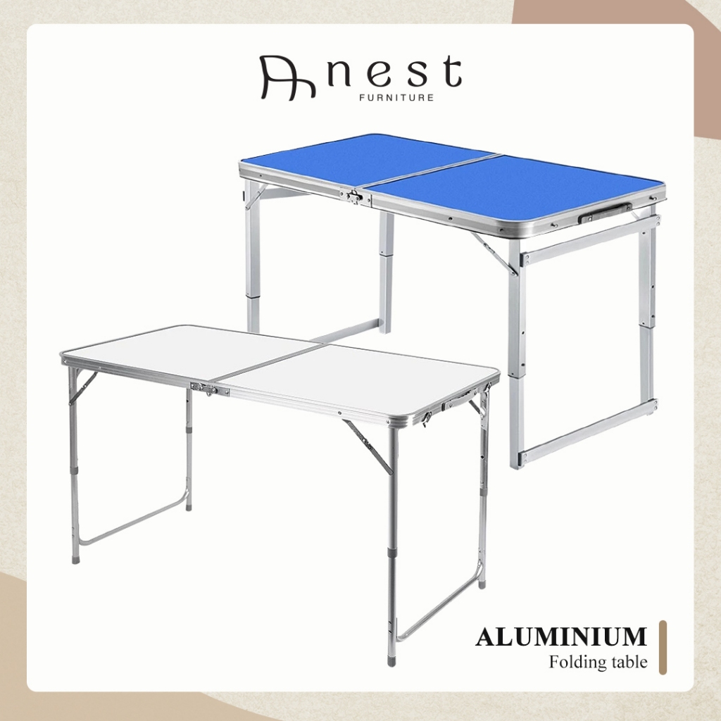 (NEST) PORTABLE ALUMINIUM FOLDING TABLE Outdoor | Foldable Table | Fold ...