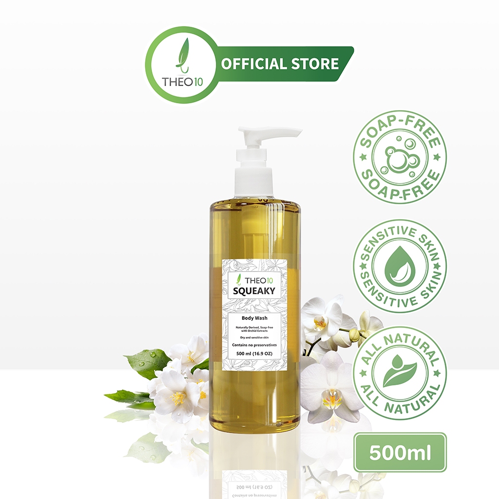 Theo10® Squeaky Body Wash - Soap Free, Sensitive Skin (500ml) | Shopee ...