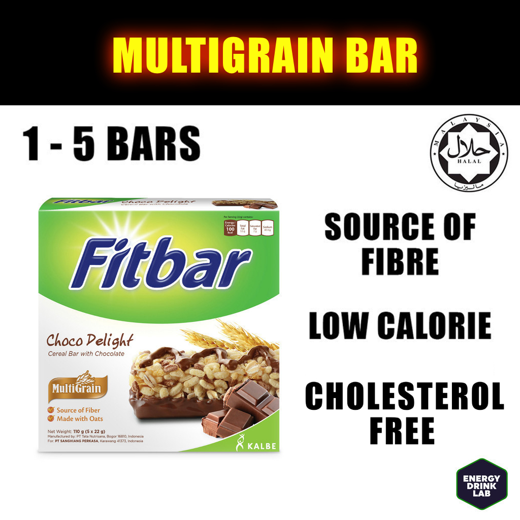 FITBAR Healthy Snack 1 - 5 Bar, Low Calorie, Multigrain Cereal bar ...