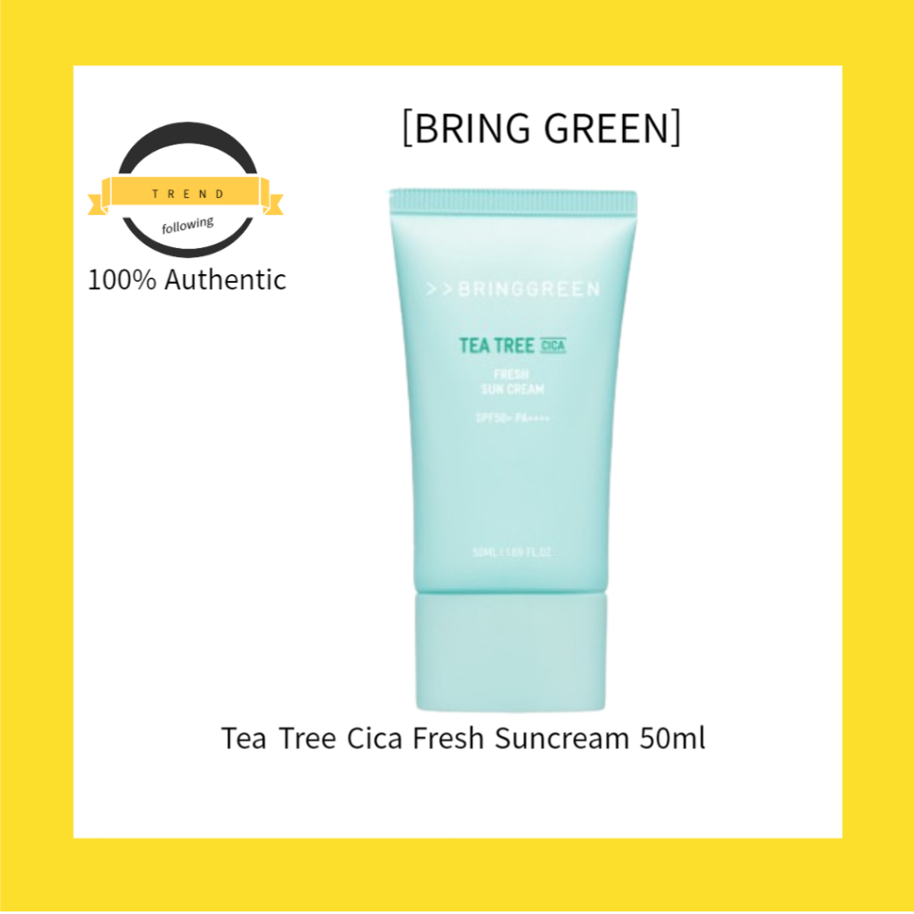 [BRING GREEN] Tea Tree Cica Fresh Suncream 50ml | Shopee Singapore