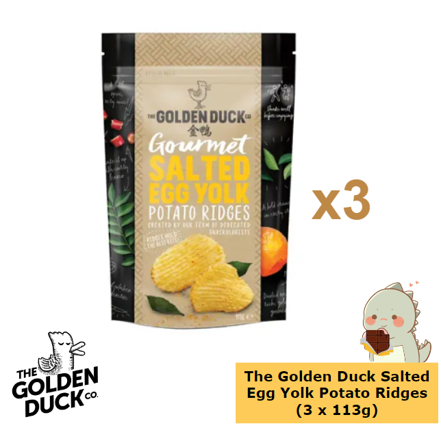 [Bundle of 3] The Golden Duck Salted Egg Yolk Potato Ridges Potato ...