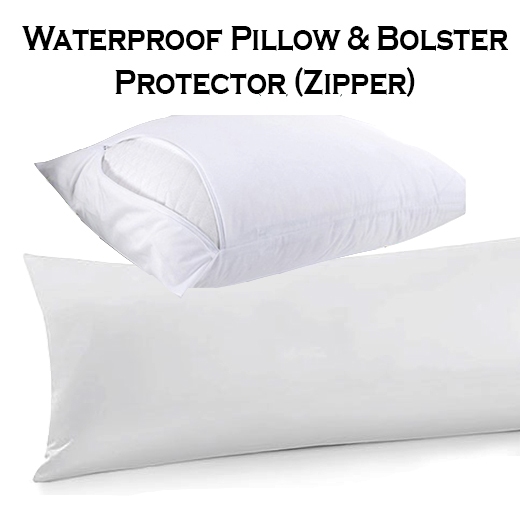 (SG STOCK) Waterproof Pillowcase / Bolster Pillow Case with Zipper ...