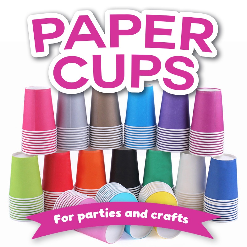 🇸🇬📦🚚 Party Paper Cup 20pcs/pkt | 9oz Colour Event BBQ Disposable ...