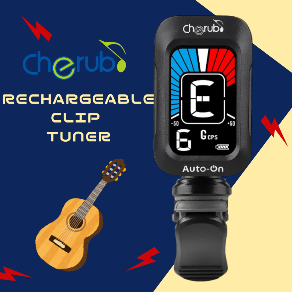 Cherub Rechargeable Clip Tuner - Rechargeable multiple times, USB Type ...