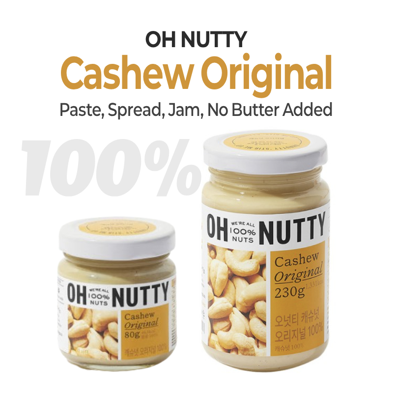 OH NUTTY Cashew Original 100% 80g / 230g (Paste, Spread, Jam, No Butter ...