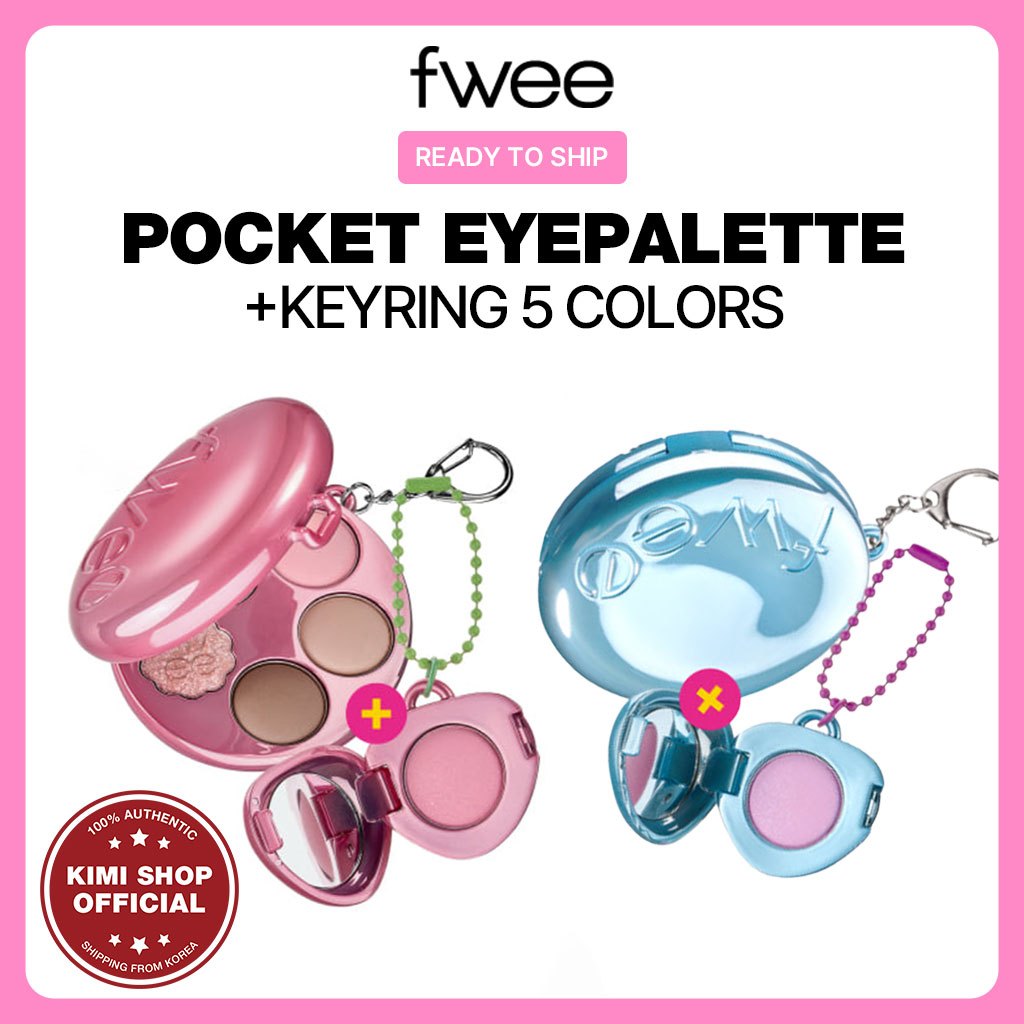 [FWEE] Pocket Eye Shadow Palette 5 colors with Keyring Keychain ...