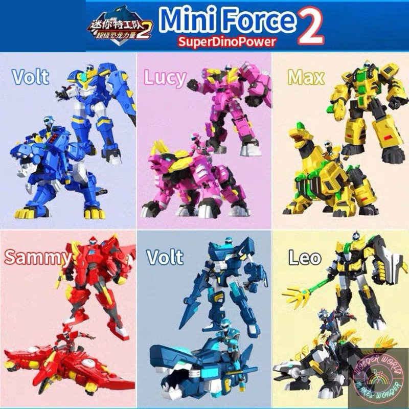 🌈SG Stock🌈Mini Force Super Dino Power 2 Original Toy Vehicle For Kids Action Figure ...