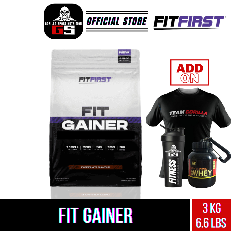 Fit First Fit Gainer Mass Gainer Bulking Mass Low Sugar Mass (3kg ...