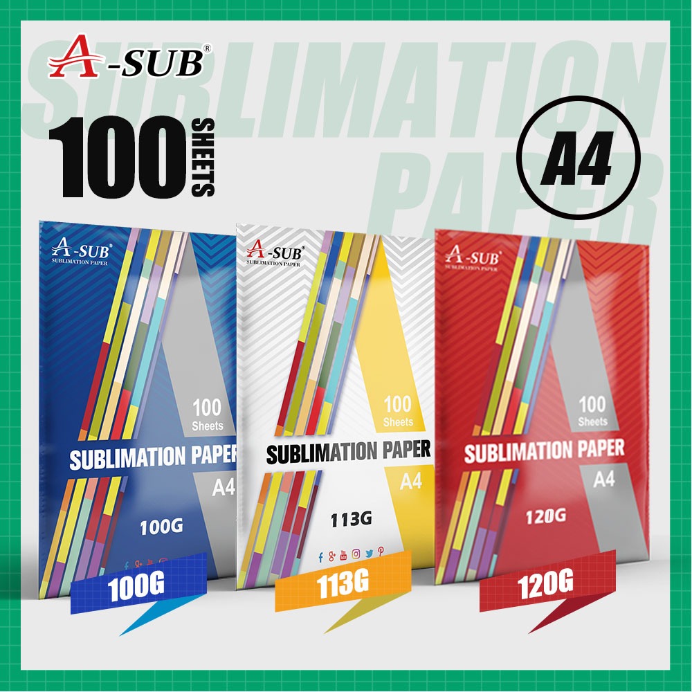 【Sublimation Paper】A-SUB Sublimation Transfer Paper A4 Heat Transfer ...