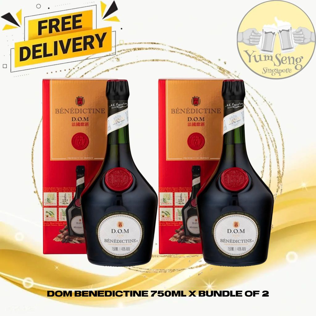 Dom Benedictine 750ml (Bundle of 2) + Free 1 Red Tote Bag | Shopee Singapore