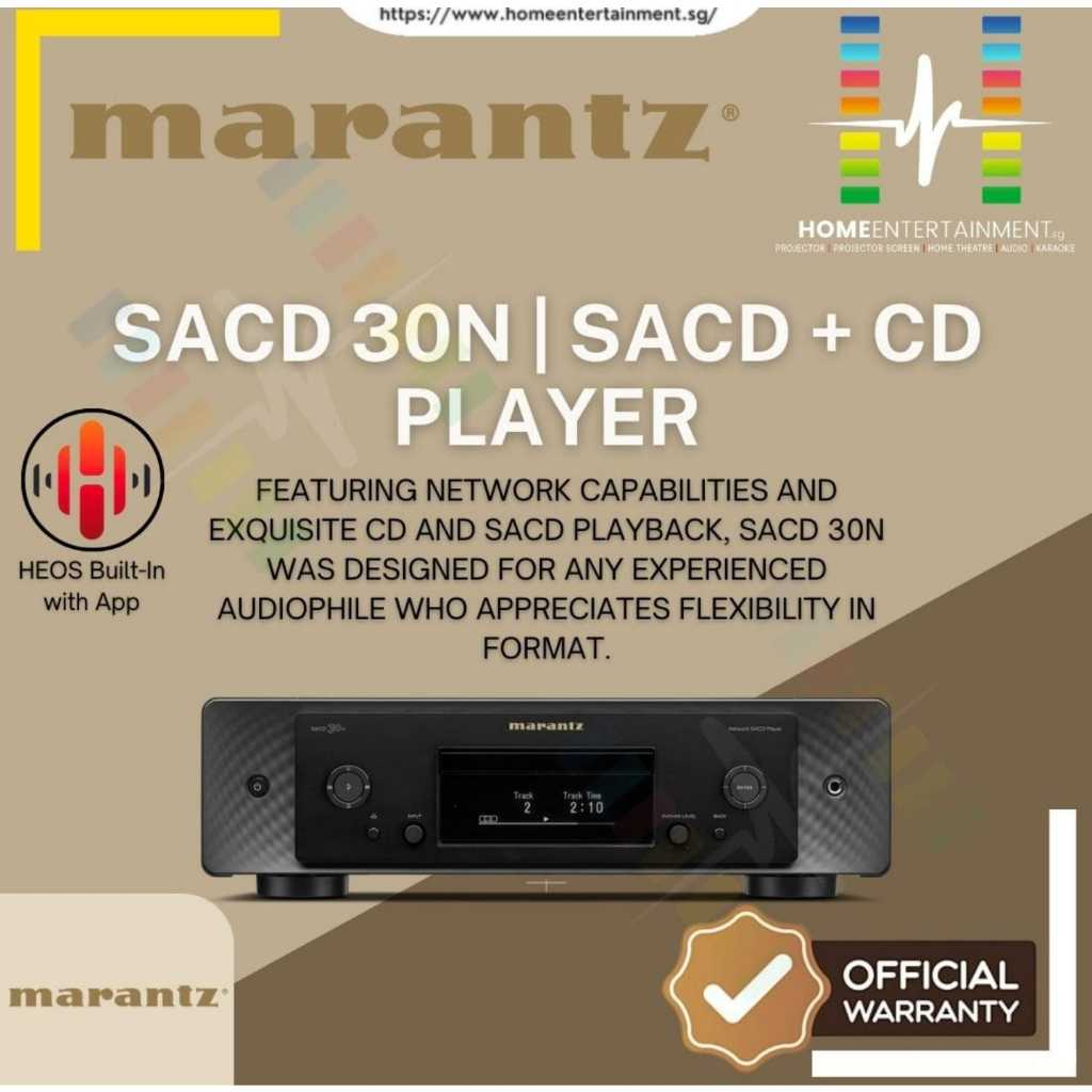 Marantz SACD 30N SACD + CD Player | Premium CD Player with HEOS Built-in and Custom HDAM ...