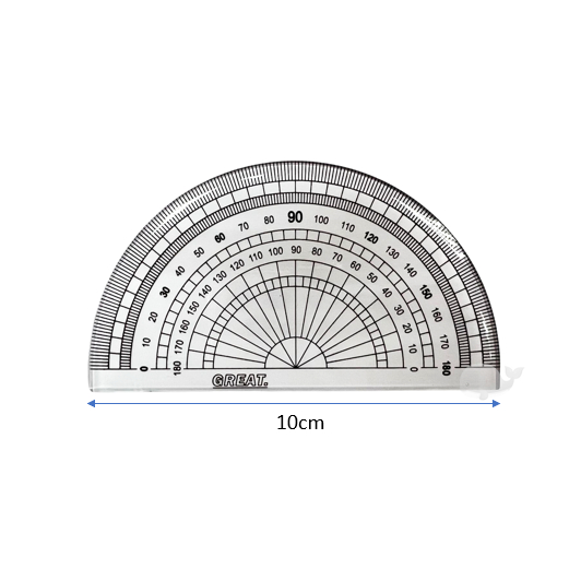 Plastic Protractor, 180 degrees, Semi/Half-Circle | Shopee Singapore