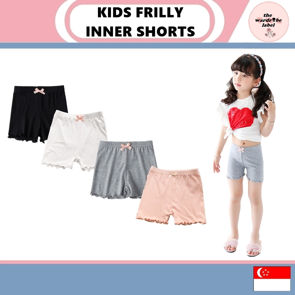 [SG SELLER - TWL] Kids Safety Inner Frilly Shorts Pants Cute Soft ...