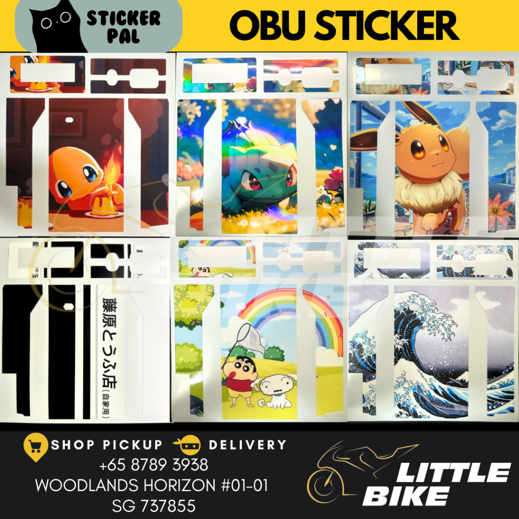 SG SELLER - (MORE THAN 50 DESIGNS) Custom OBU /IU design sticker decal ...